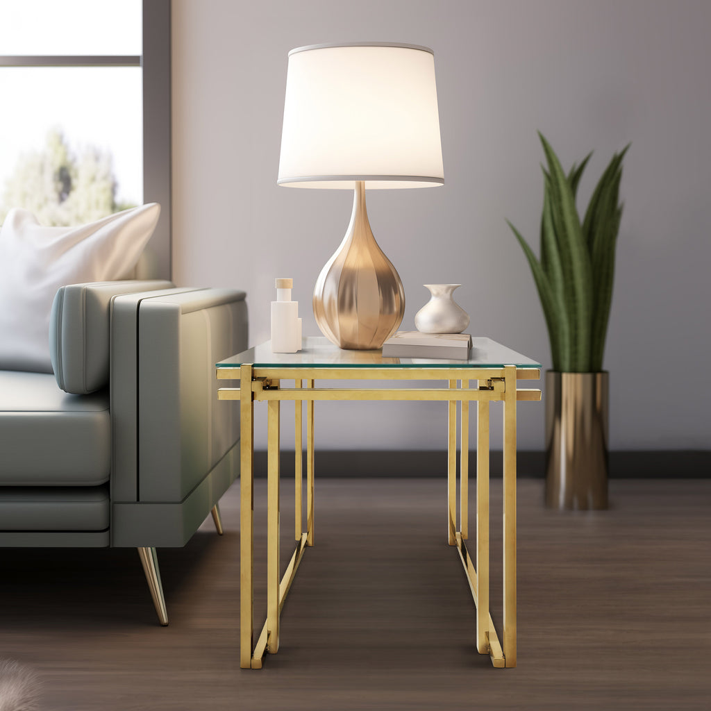 Modern Accent Table, Gold – High Fashion Home