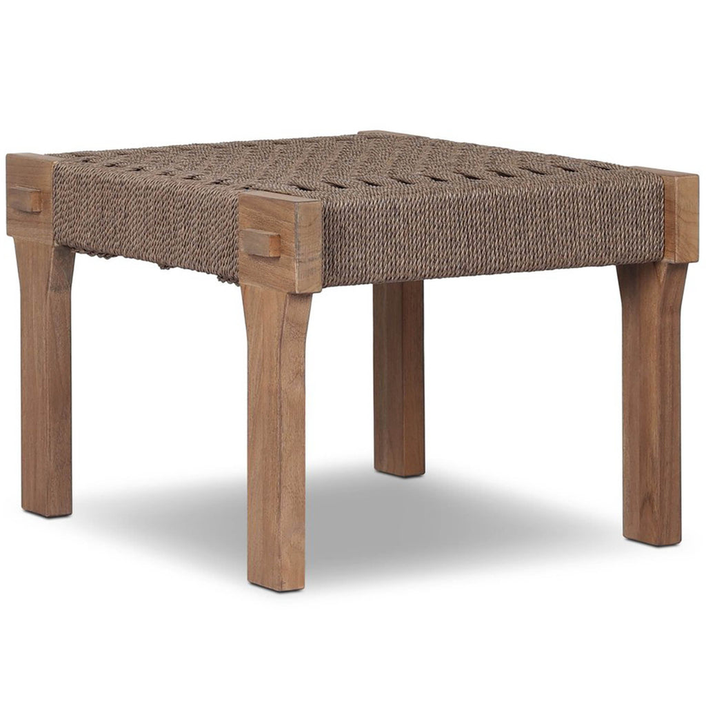 Moxie Outdoor Accent Stool, Dark Textured Woven by Four Hands – High ...
