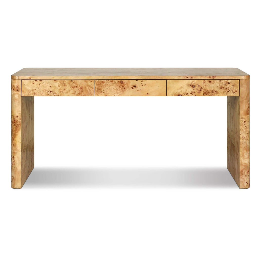 Mullins Desk, Natural Mappa Burl by Four Hands – High Fashion Home