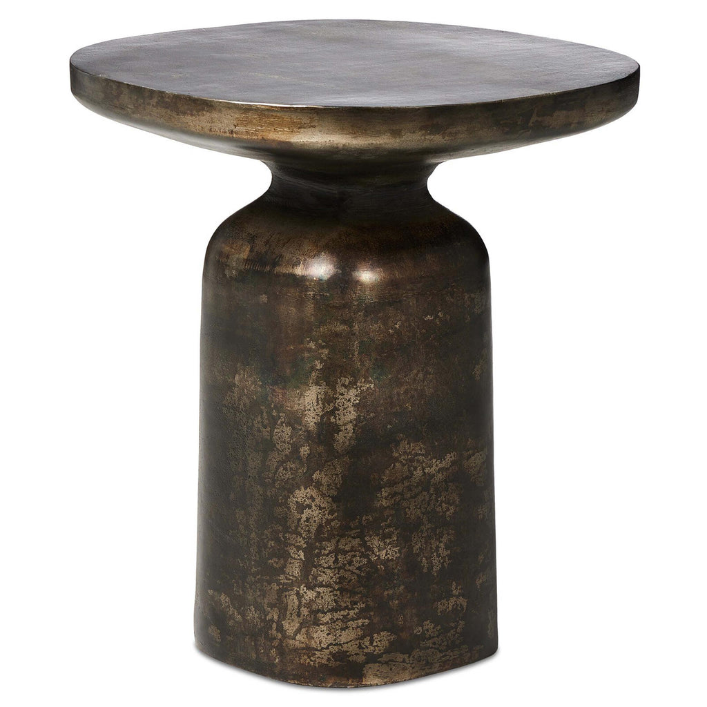 Odessa End Table, Distressed Bronze by Four Hands – High Fashion Home