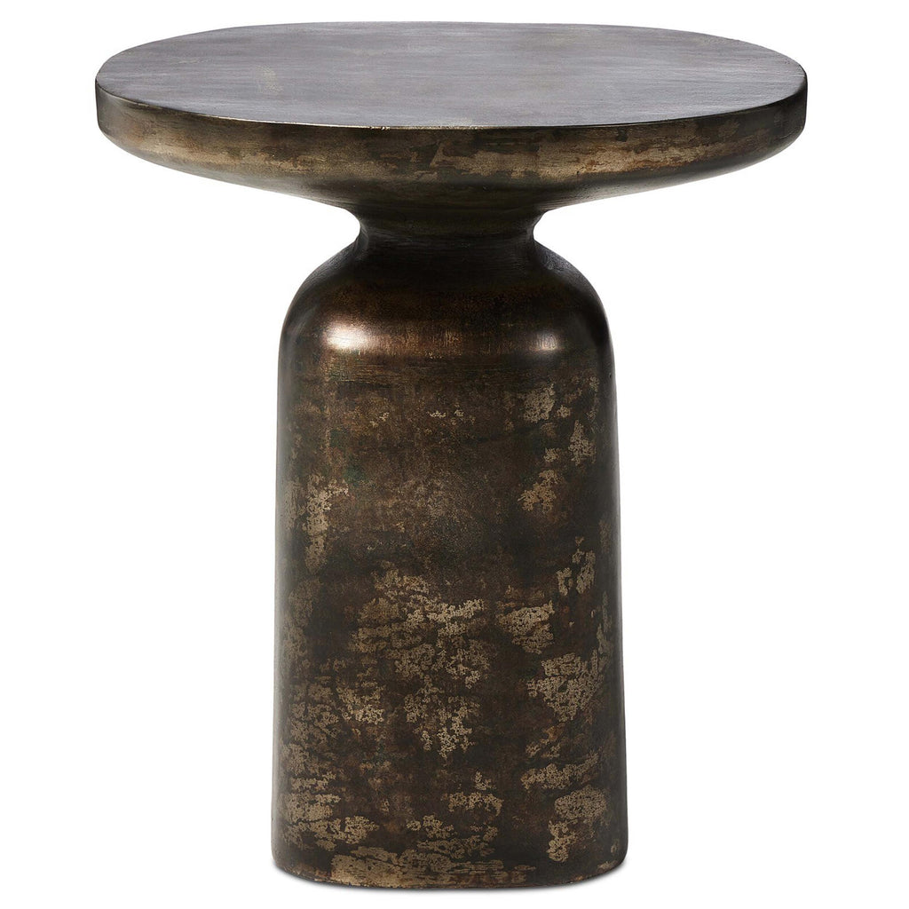 Odessa End Table, Distressed Bronze by Four Hands – High Fashion Home