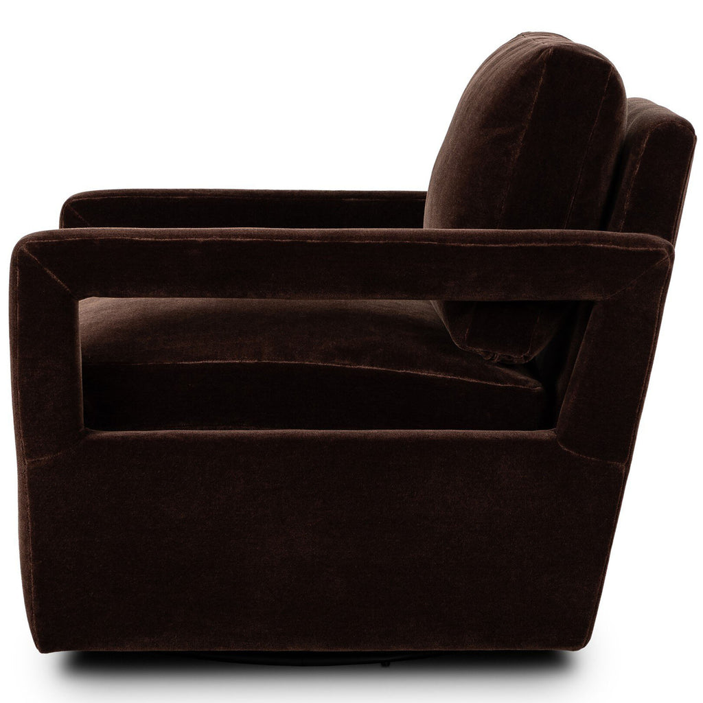 Olson Swivel Chair, Monte Chocolate by Four Hands – High Fashion Home