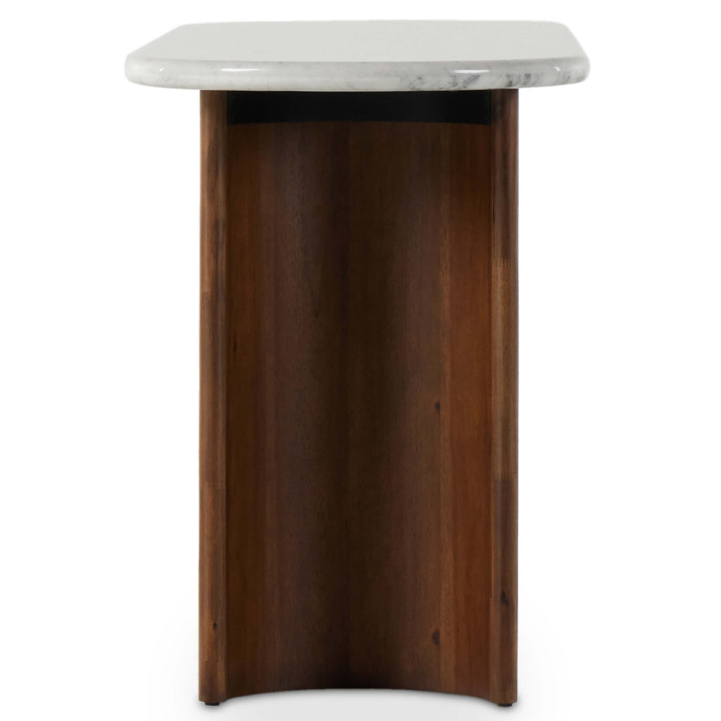 Paden Large Console Table, White Marble by Four Hands – High Fashion Home