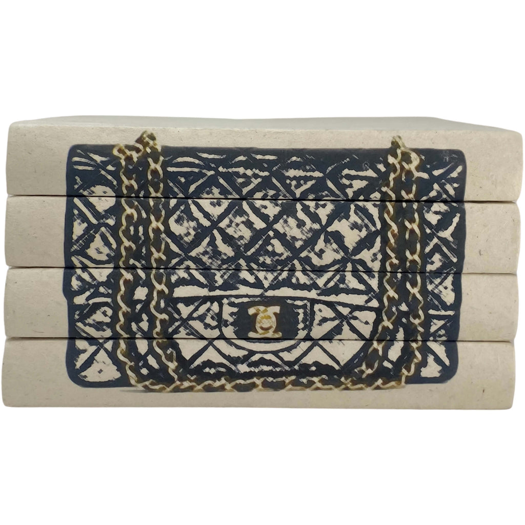 Fashion Stack of Books, Quilted Bag – High Fashion Home