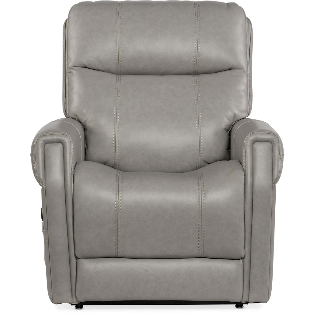 Carroll Power Motion Leather Recliner, Milton Fog – High Fashion Home