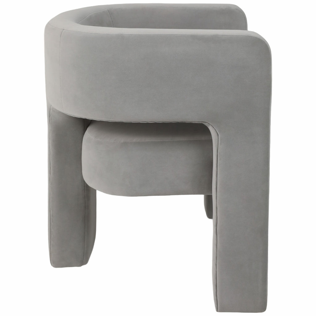 Round Back Chair, Gray – High Fashion Home