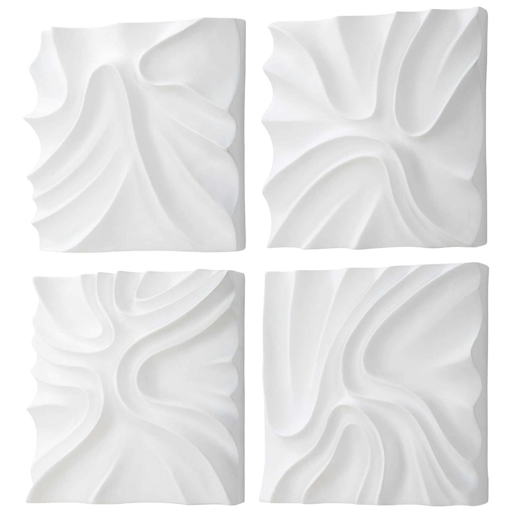 Snowdrift Wall Decor, Set of 4 – High Fashion Home