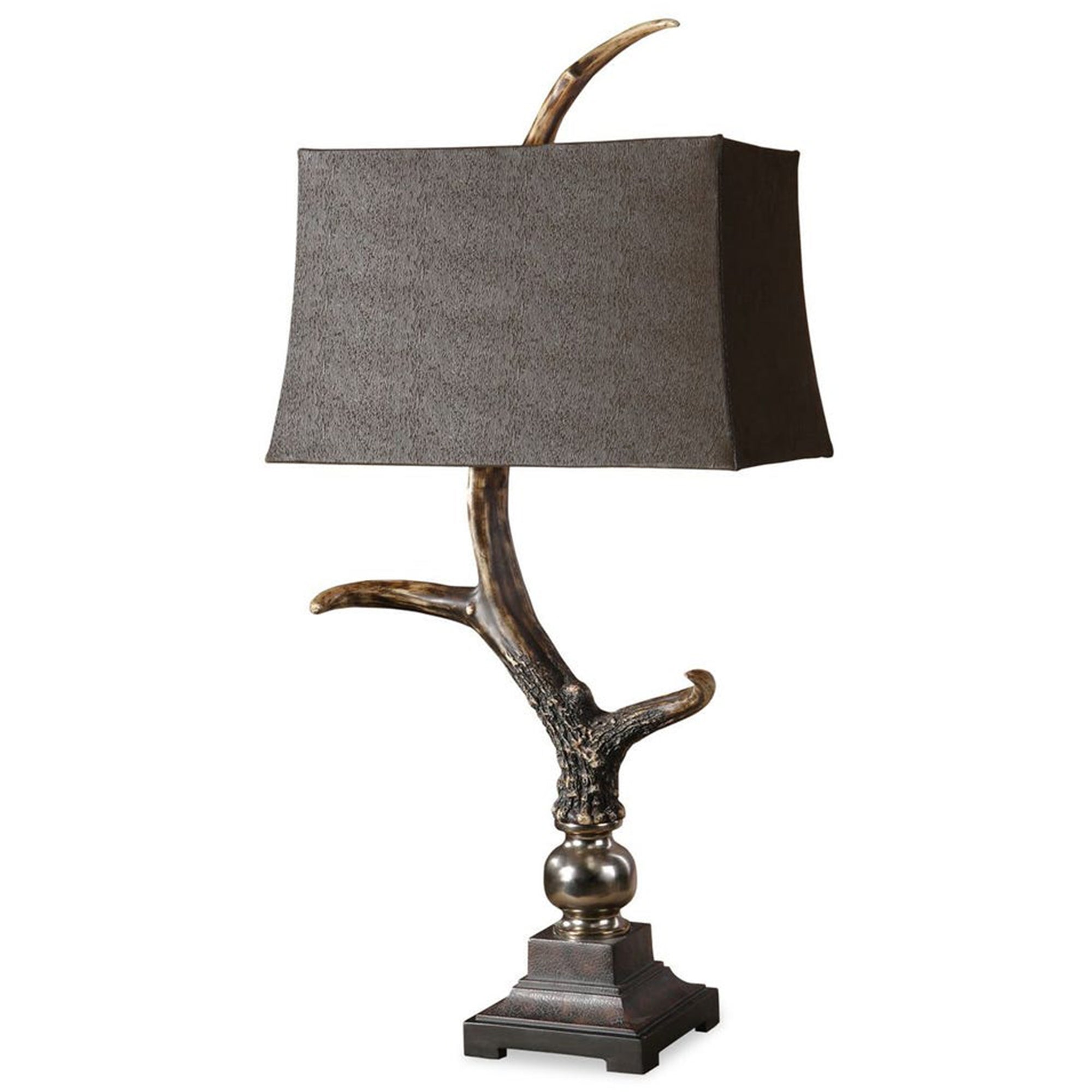 Stag Horn Table Lamp, Dark – High Fashion Home