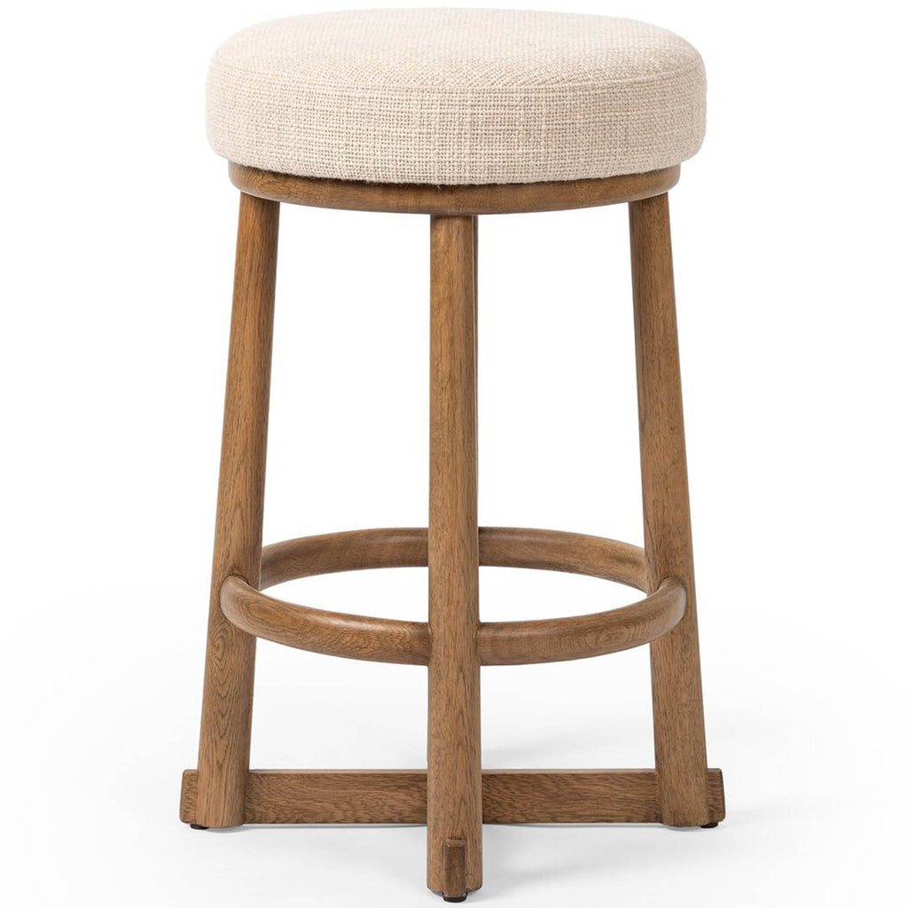 Staria Swivel Stool, Saxon Sand by Four Hands – High Fashion Home