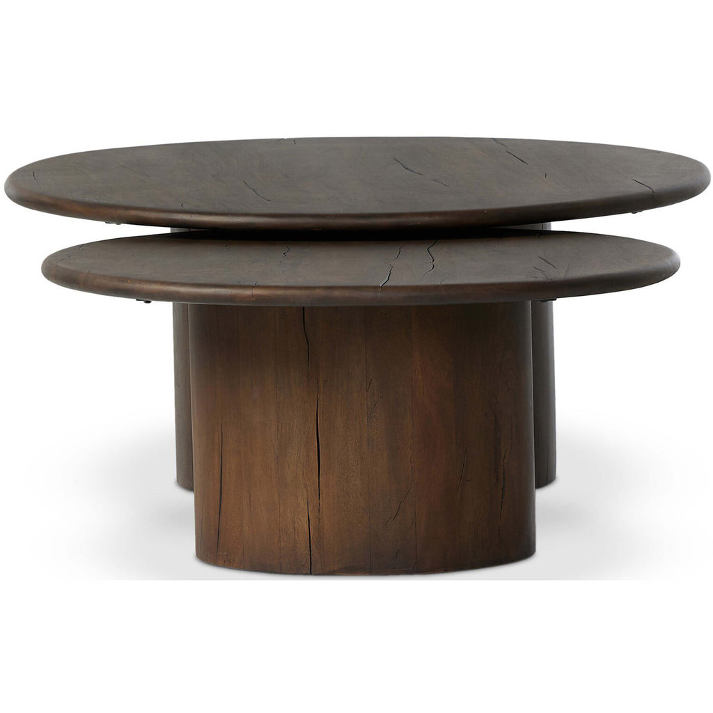 Stuart Nesting Coffee Tables, Aged Belgium Bleach – High Fashion Home