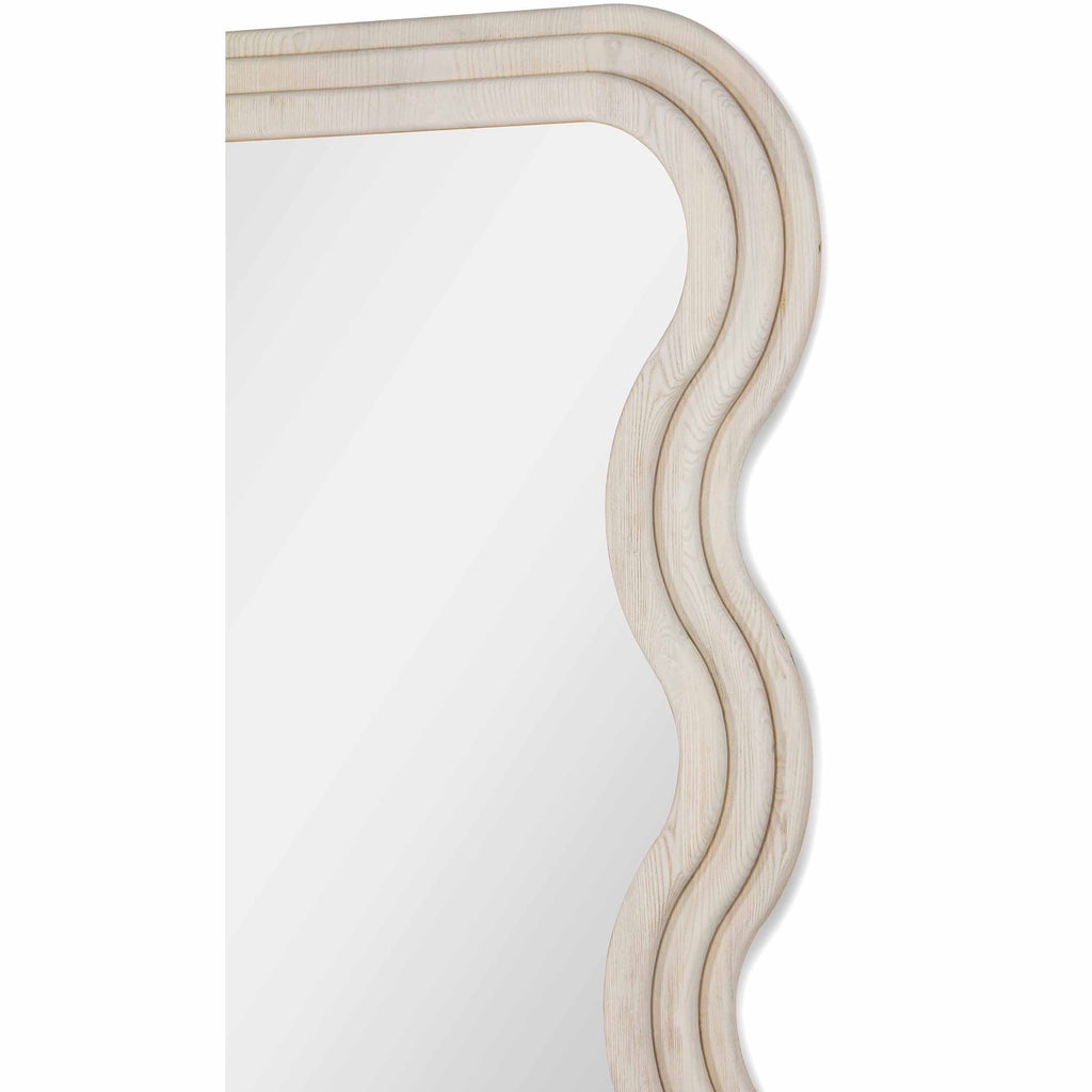 Swirl Floor Mirror, White – High Fashion Home