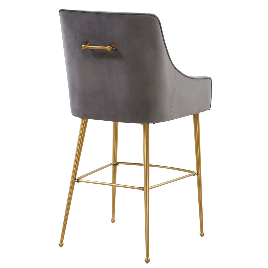 Beatrix Bar & Counter Stool, Grey/Gold Base – High Fashion Home