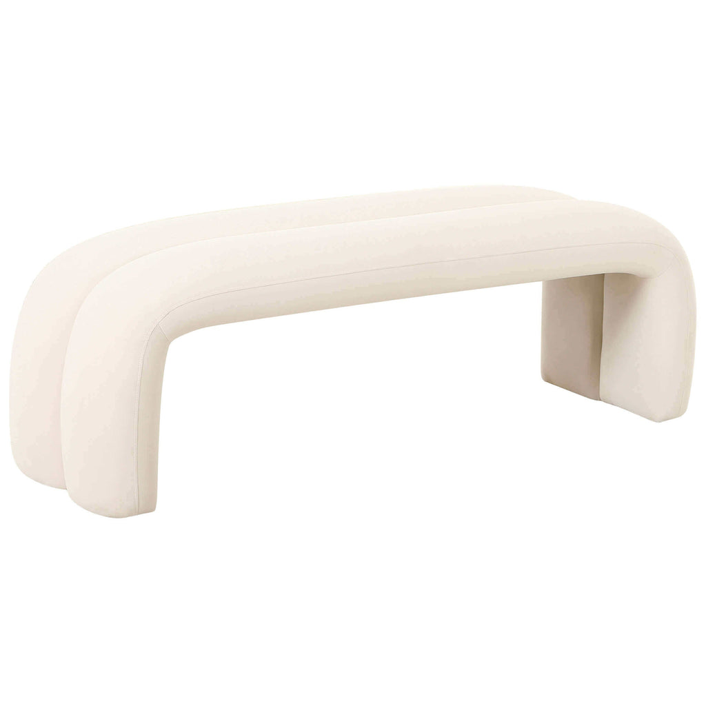 Leigh Channeled Bench, Cream – High Fashion Home