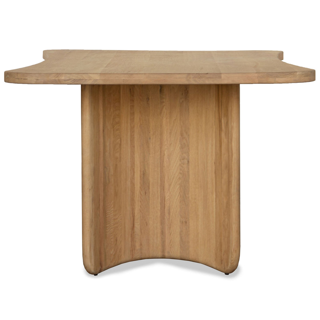 Tidal Solid Oak Dining Table, Natural – High Fashion Home