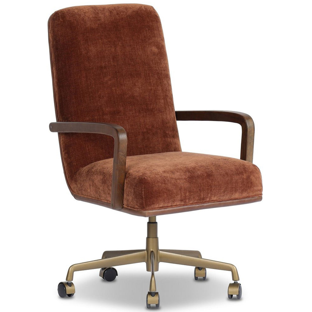 Timeo Desk Chair, Altair Sienna/Havana Brown by Four Hands – High ...