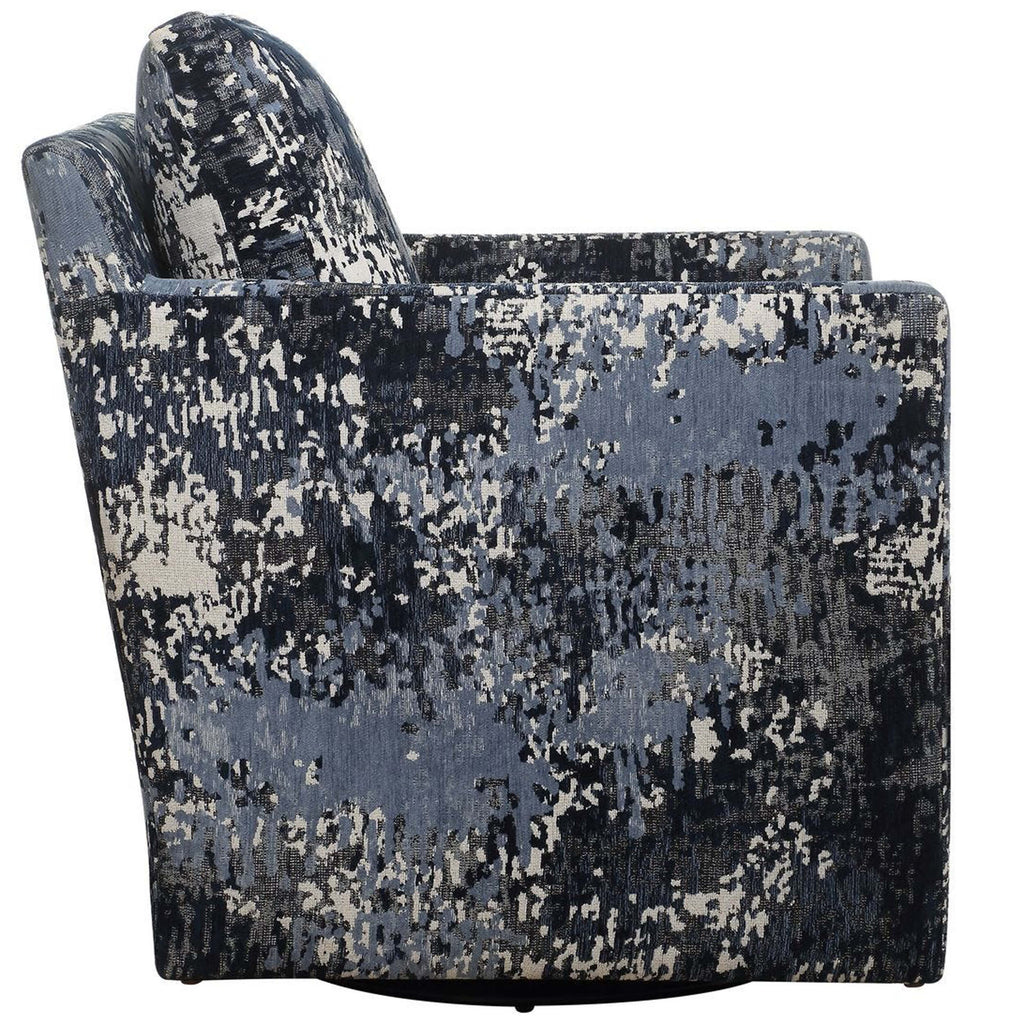 Tisdell Swivel Chair, Indigo – High Fashion Home
