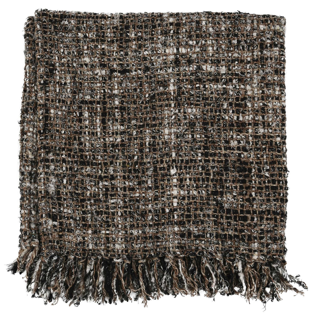 Porter Throw, Black/Ivory – High Fashion Home