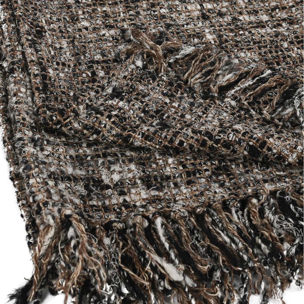 Porter Throw, Black/Ivory – High Fashion Home