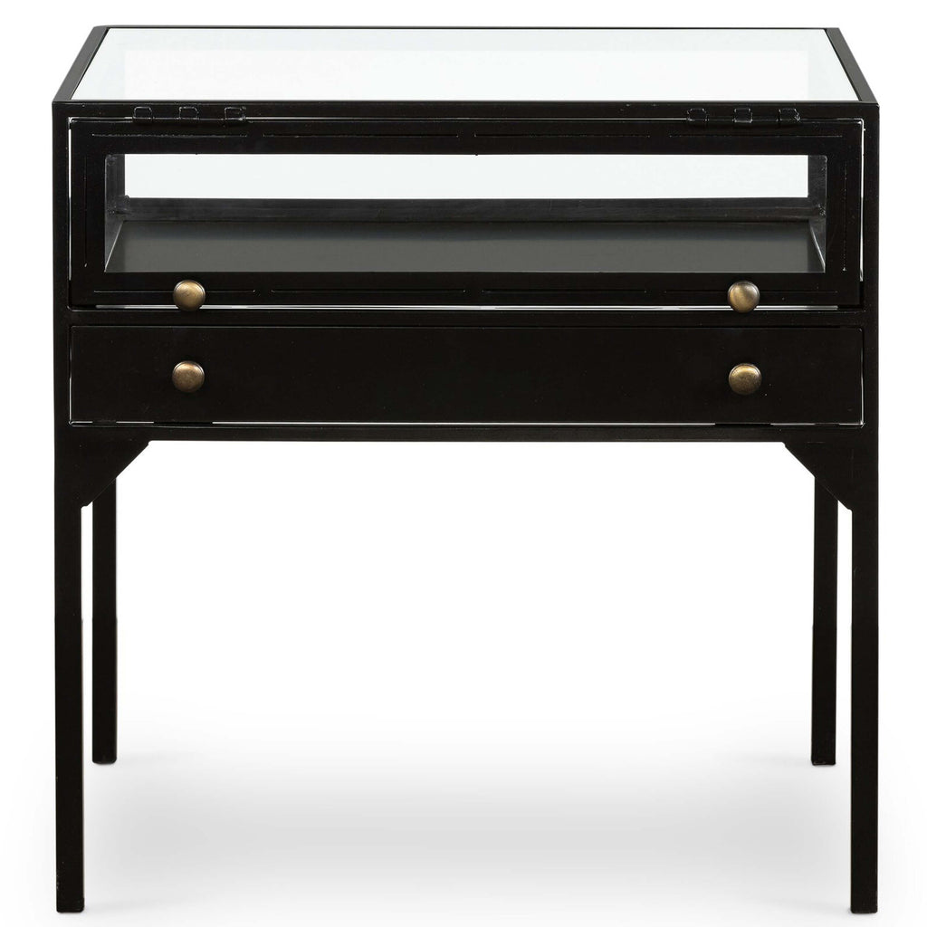 Shadow Box End Table, Black by Four Hands – High Fashion Home