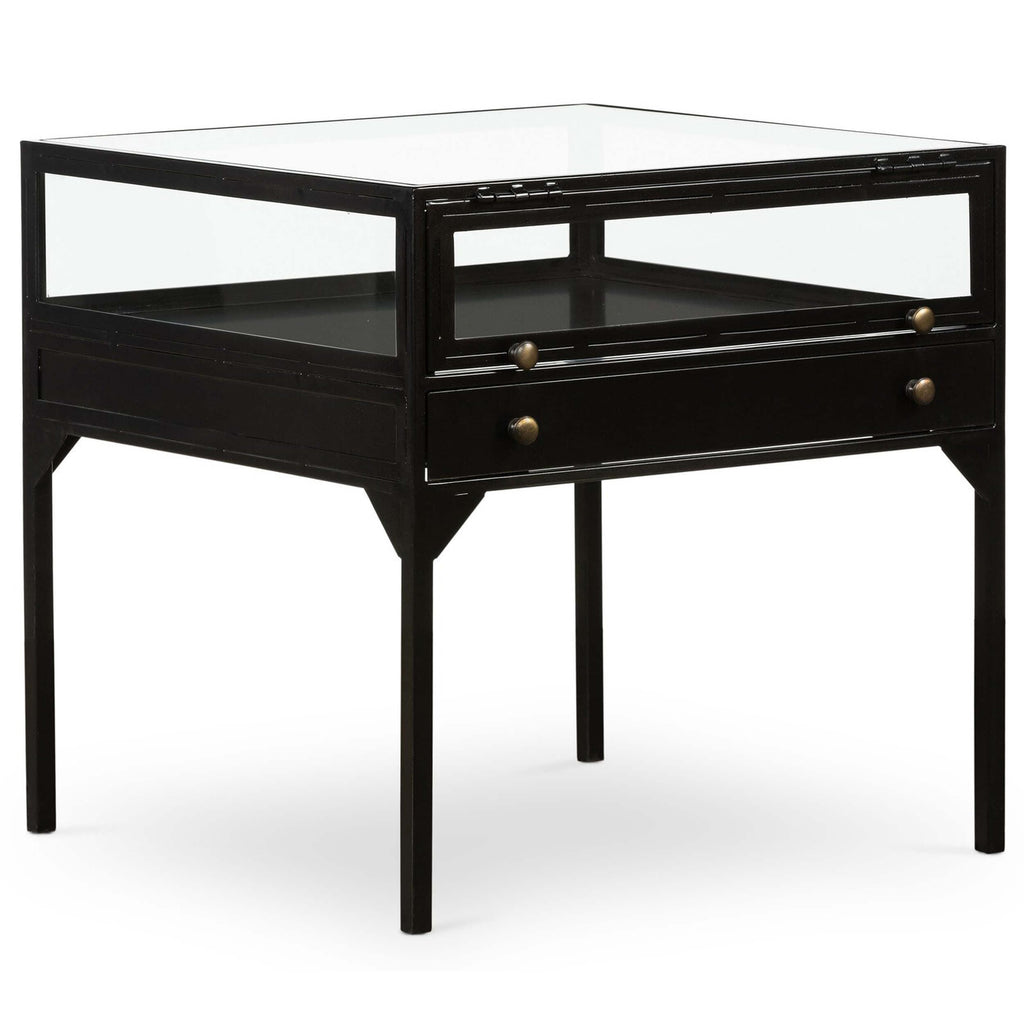 Shadow Box End Table, Black – High Fashion Home