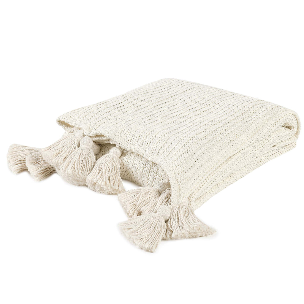 Veda Throw, Ivory – High Fashion Home