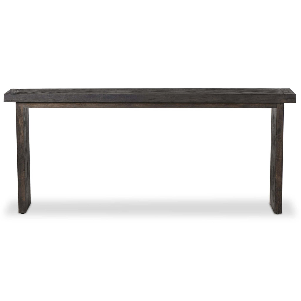 Warby Console Table, Worn Black Oak by Four Hands – High Fashion Home