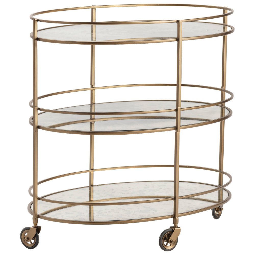 Waterford Bar Cart, Gold – High Fashion Home