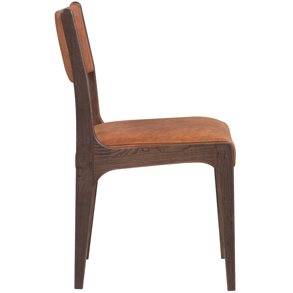 Wayne Leather Dining Chair, Autumn Brown, Set of 2 – High Fashion Home