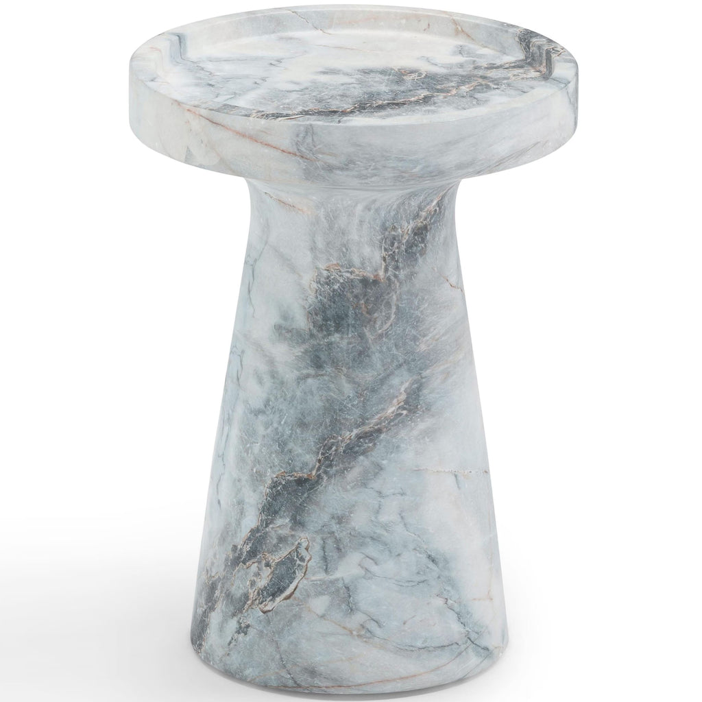 Zara Side Table, Marble Finish – High Fashion Home