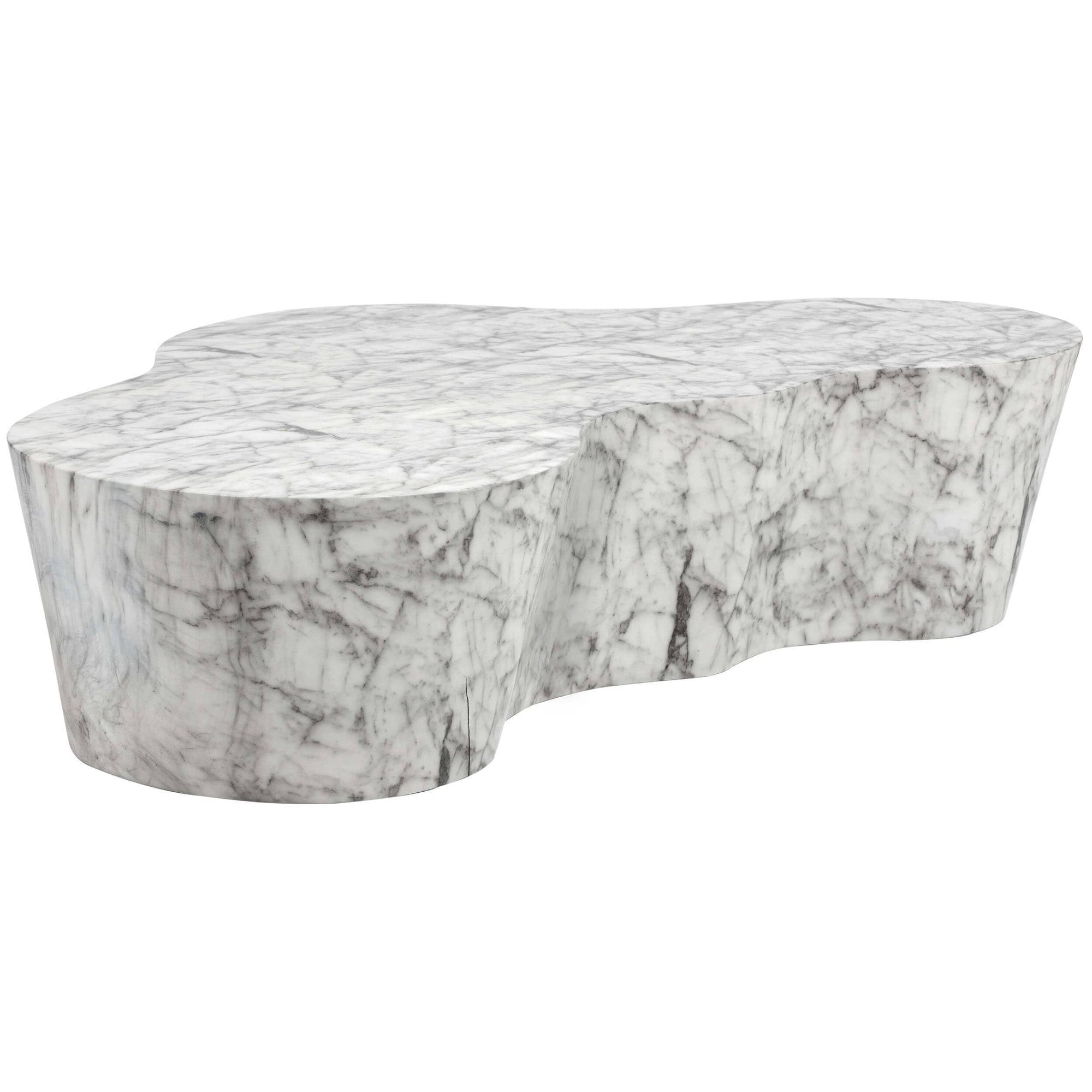 Ava Coffee Table, White Marble Look – High Fashion Home