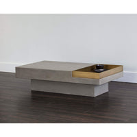 Quill Rectangular Coffee Table, Grey – High Fashion Home