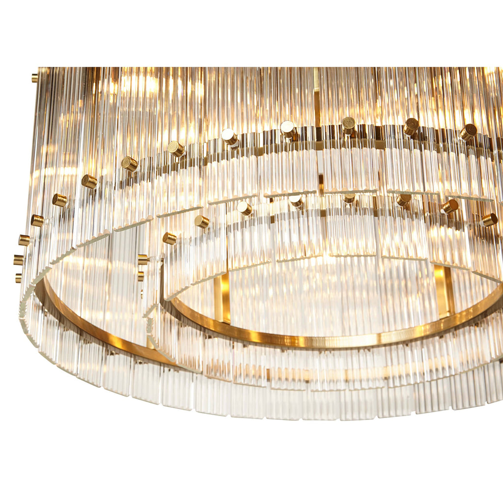 Kore Small Chandelier, Clear/Brass – High Fashion Home