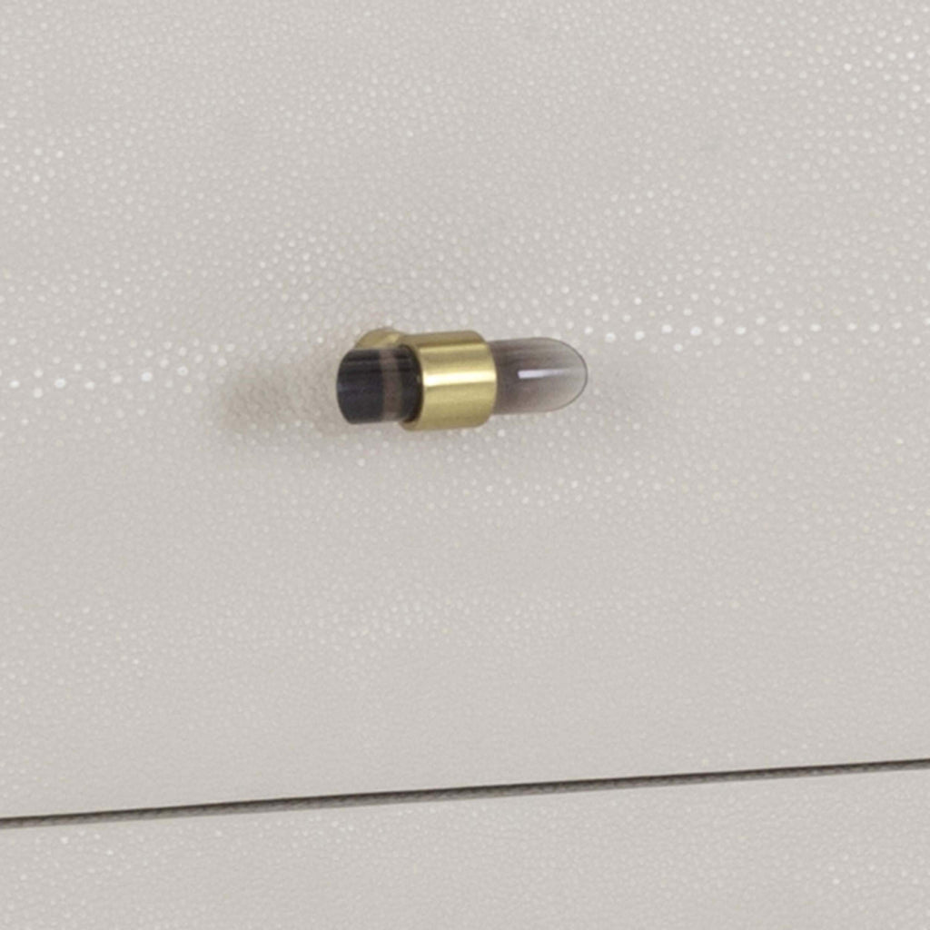 Pattinson Desk, White Ceruse/Cream Shagreen – High Fashion Home