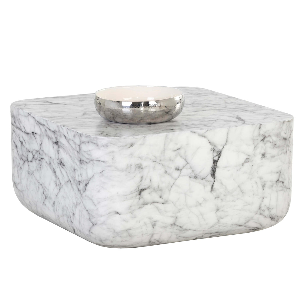 Strut Coffee Table, Marble Look – High Fashion Home