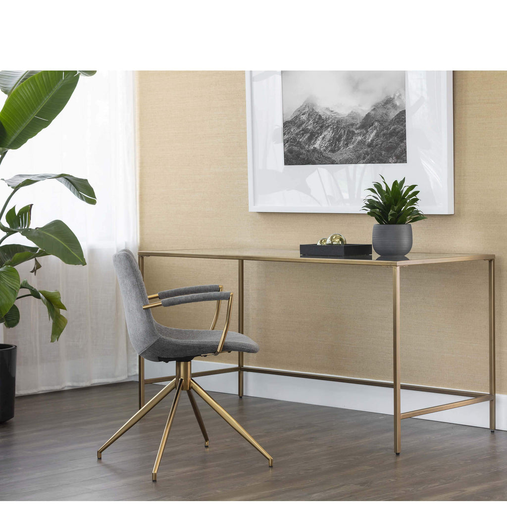 Eiffel Desk Large, Antique Brass – High Fashion Home