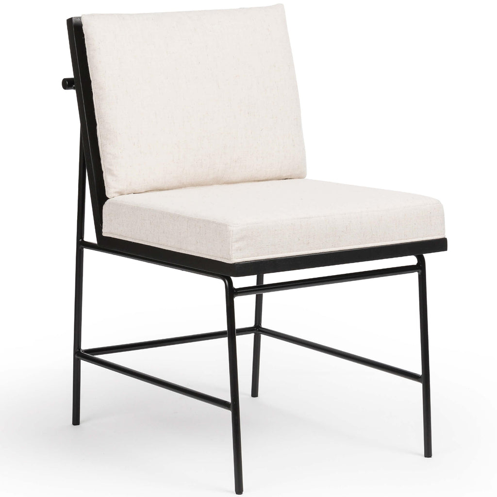 Crete Dining Chair, Saville Flax / Black Frame, Set of 2 by Four Hands ...