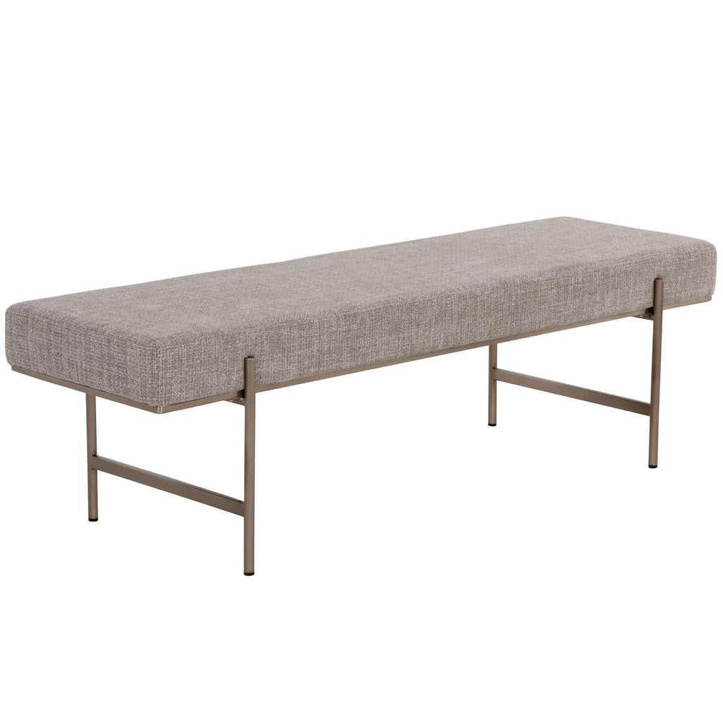 Davian Bench, Chacha Limestone – High Fashion Home