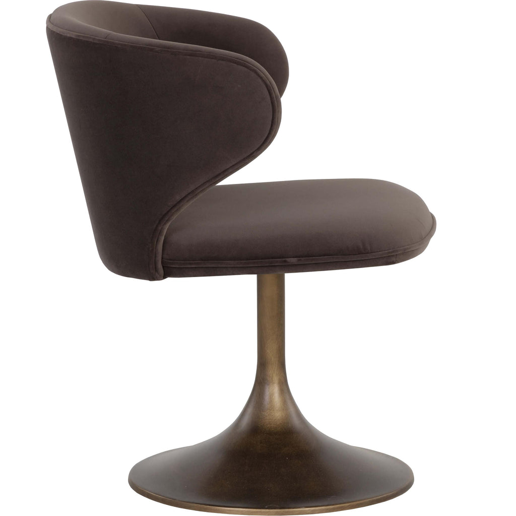 Simone Swivel Dining Chair, Meg Ash, Set of 2 – High Fashion Home