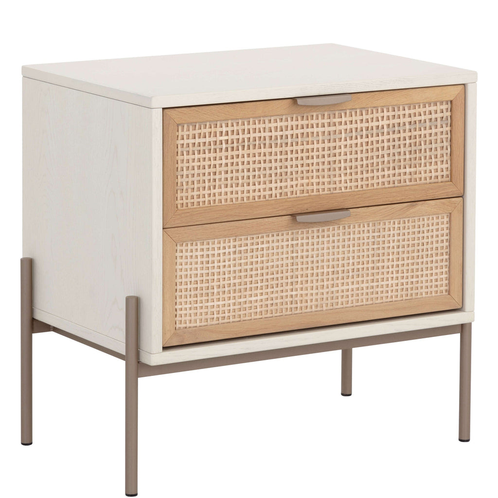 Avida Nightstand, Cream/Natural – High Fashion Home