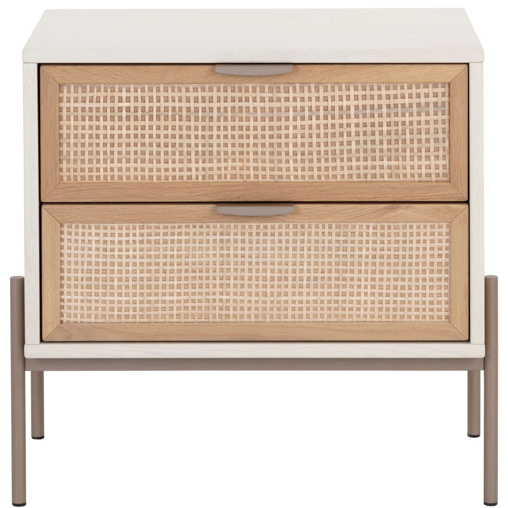Avida Nightstand, Cream/Natural – High Fashion Home