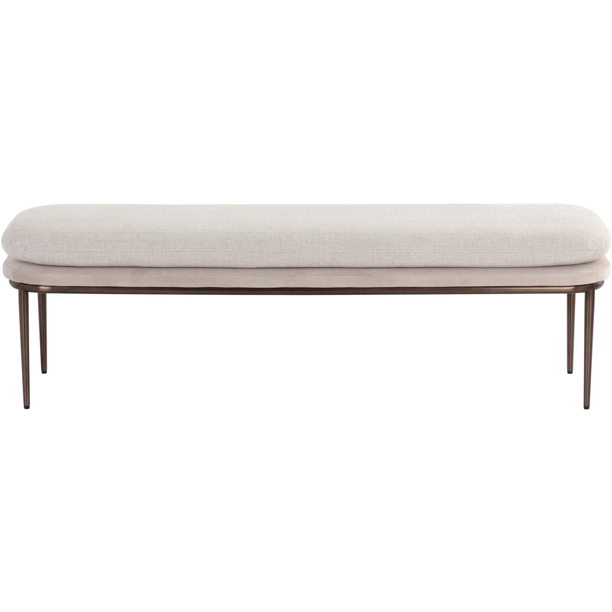 Koffi Bench, Meg Taupe/Chacha Cream – High Fashion Home