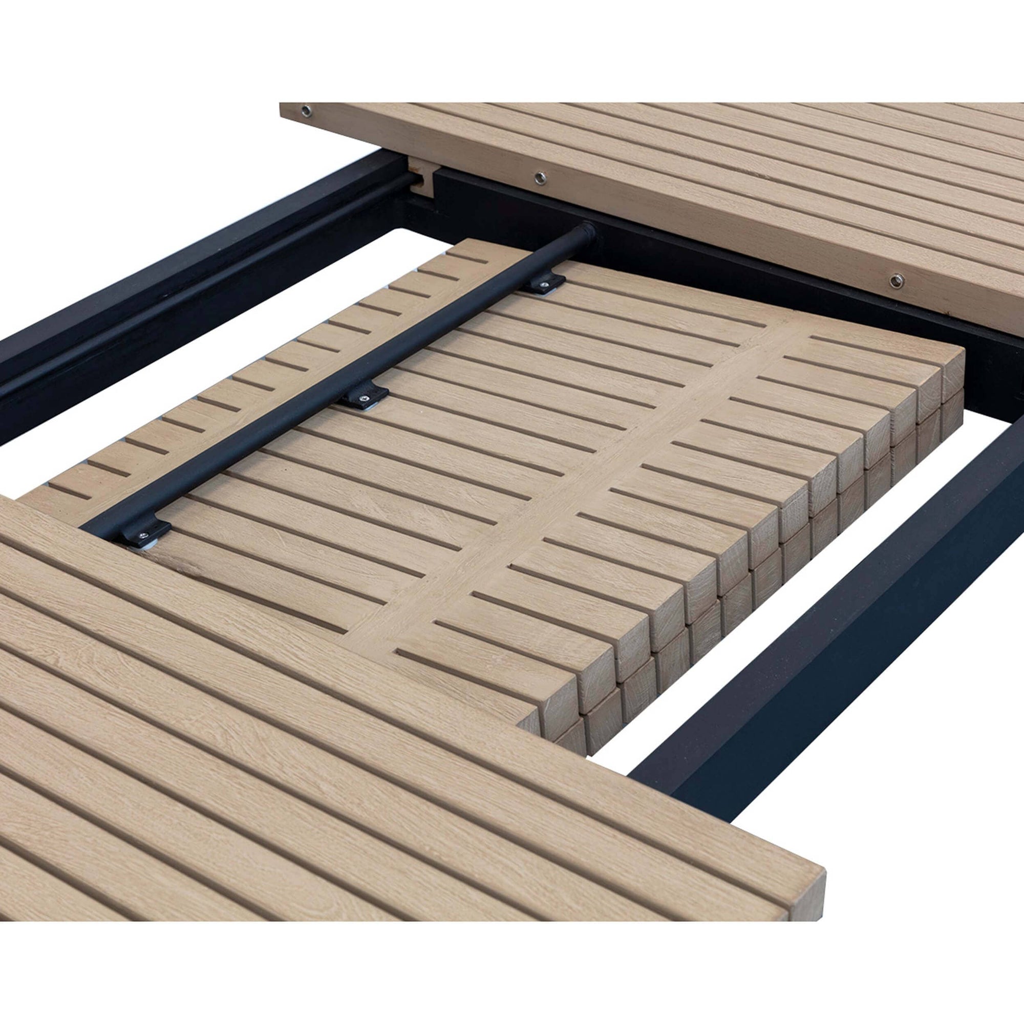 Geneve Outdoor Extension Dining Table, Drift Brown – High Fashion Home