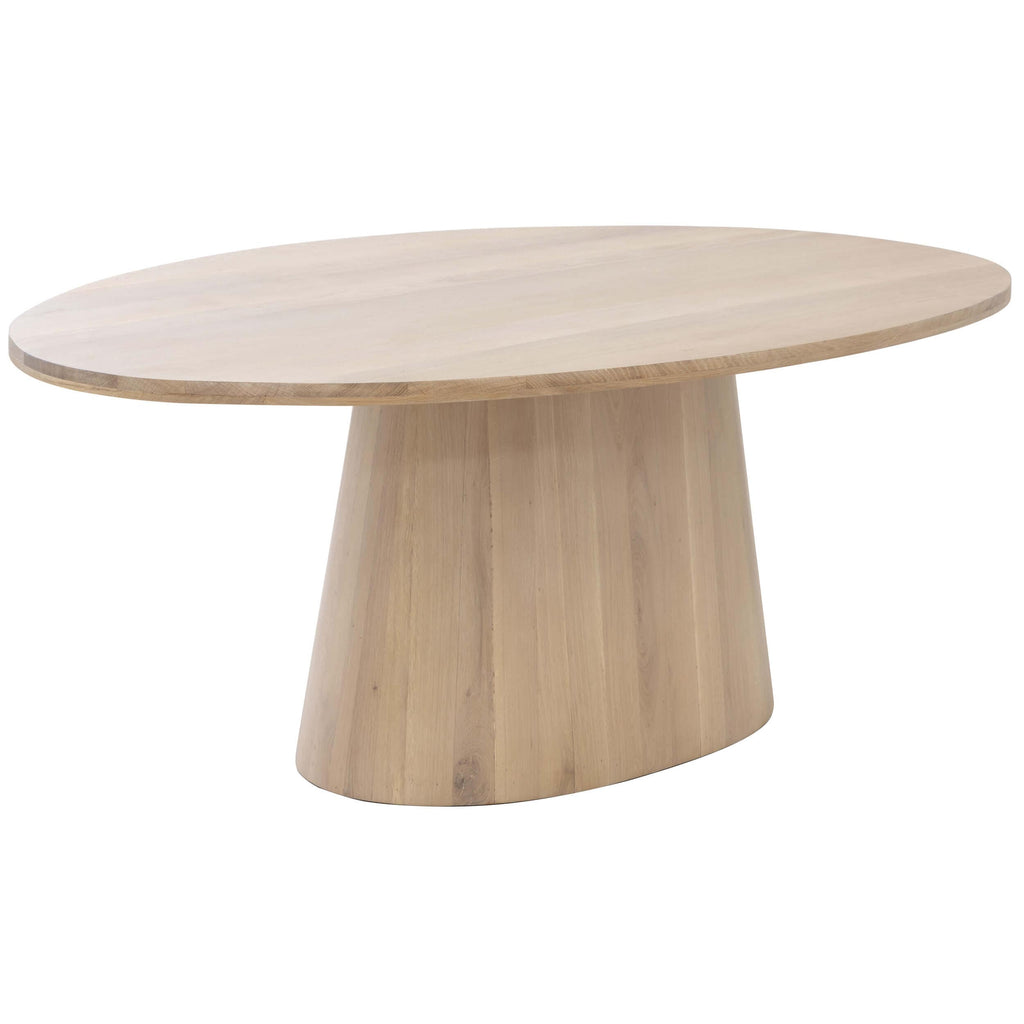 Elina Oval Dining Table, Light Oak – High Fashion Home