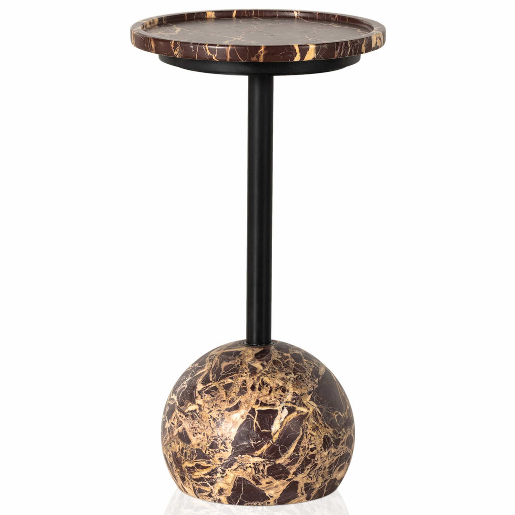 Viola Accent Table, Merlot Marble by Four Hands – High Fashion Home
