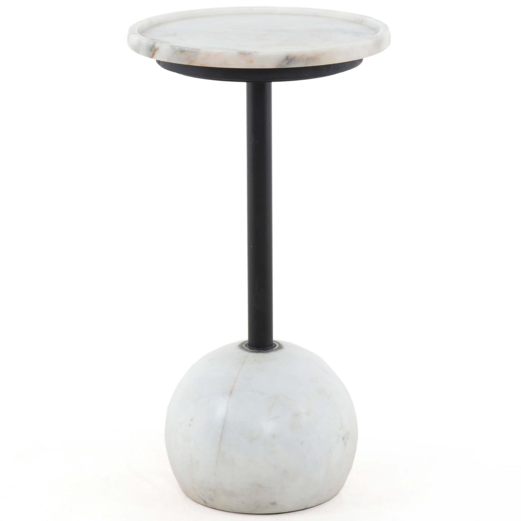 Viola Accent Table, Polished White Marble by Four Hands – High Fashion Home