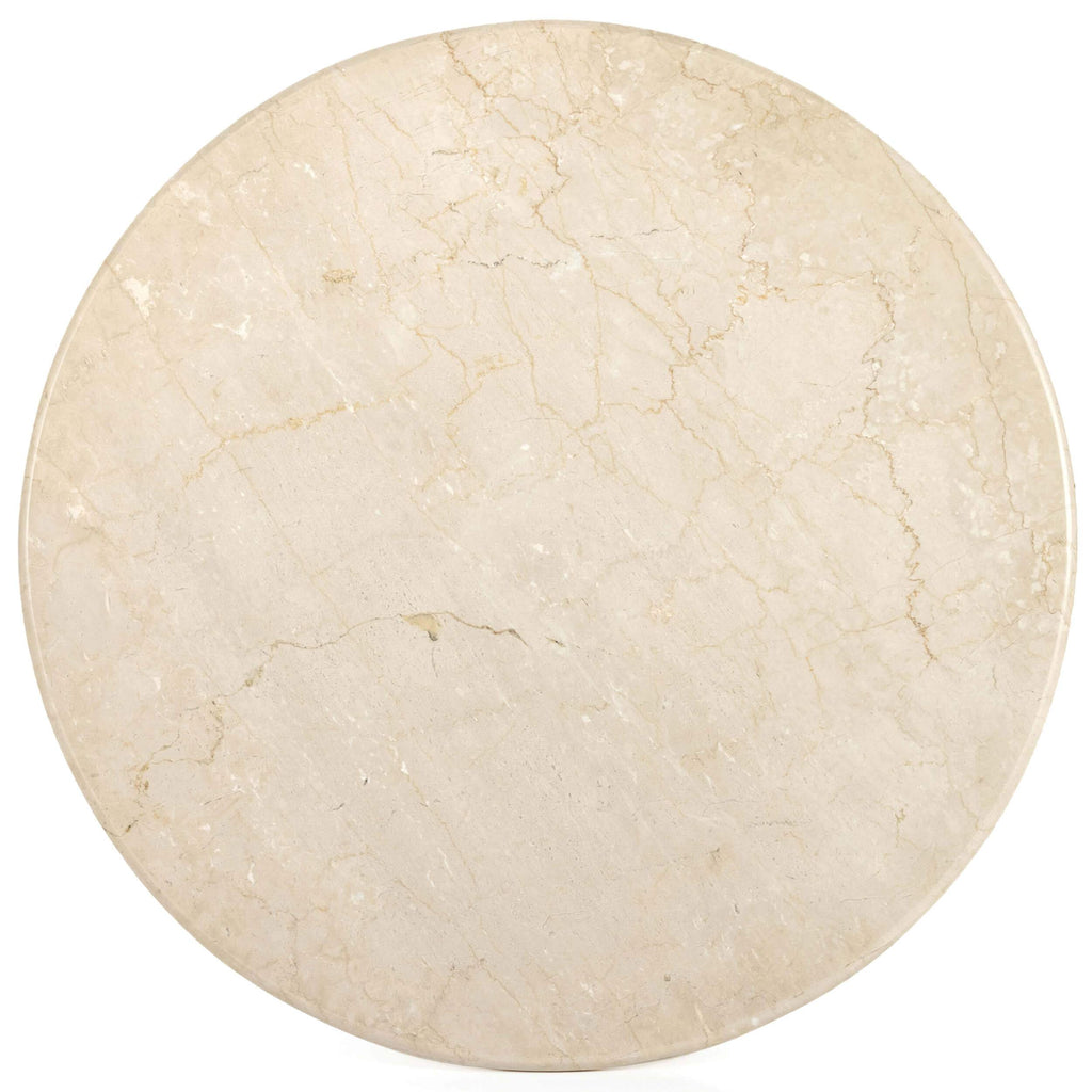 Belle Round Dining Table, Cream Marble by Four Hands – High Fashion Home