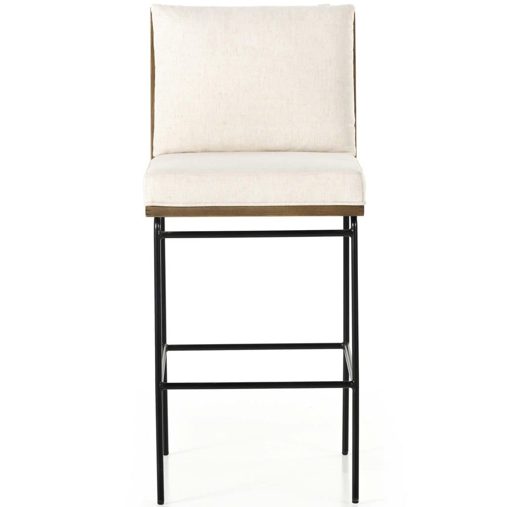 Crete Bar Stool, Saville Flax – High Fashion Home