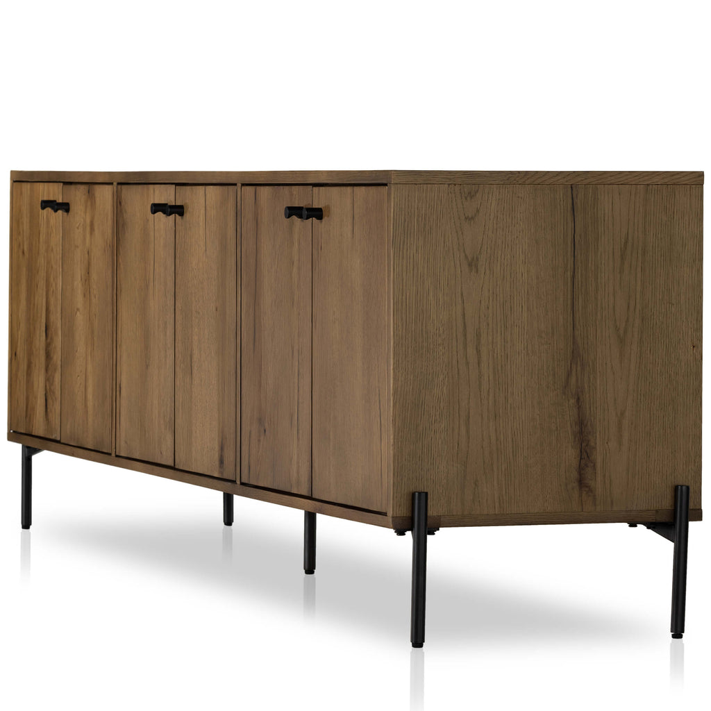 Eaton Media Console, Amber Oak by Four Hands – High Fashion Home