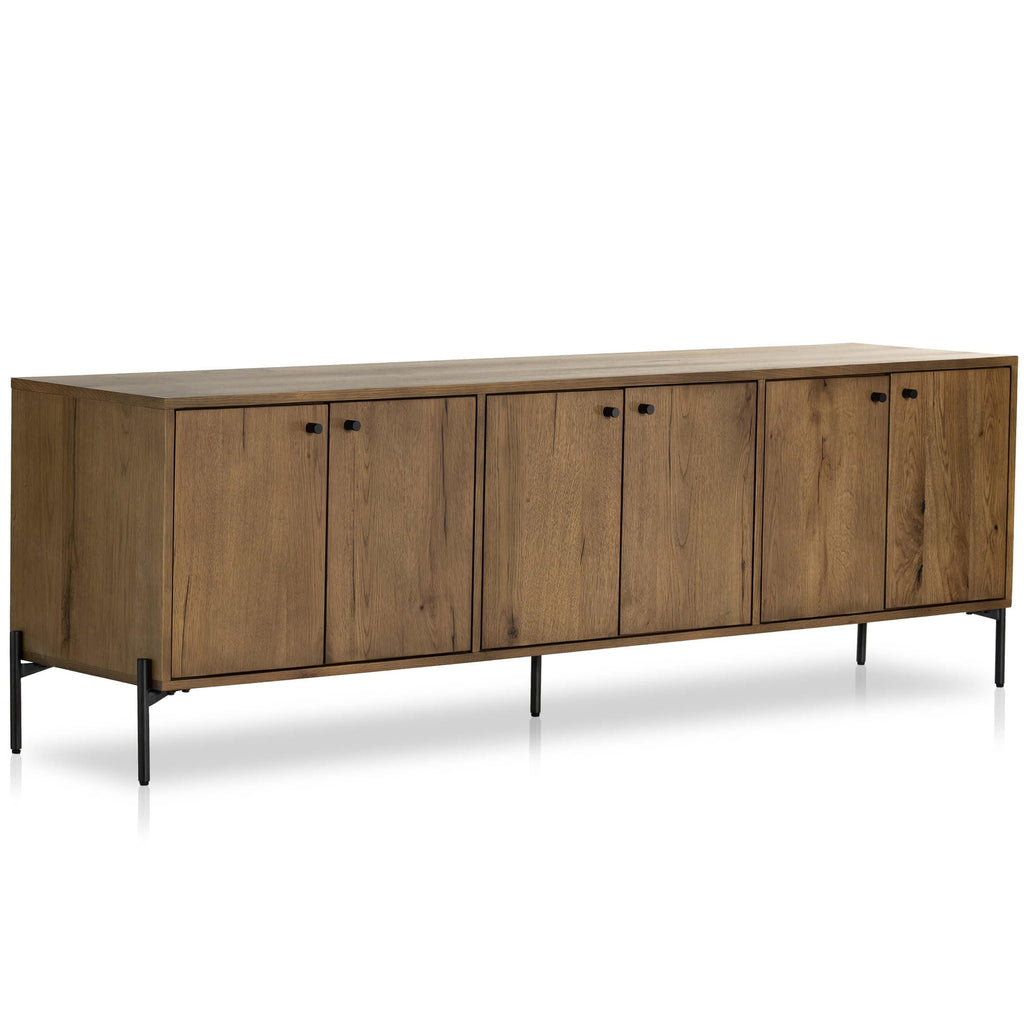 Eaton Media Console, Amber Oak by Four Hands – High Fashion Home