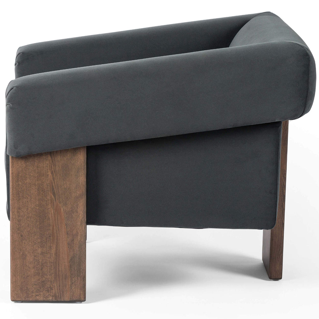 Cairo Chair, Modern Velvet Smoke by Four Hands – High Fashion Home